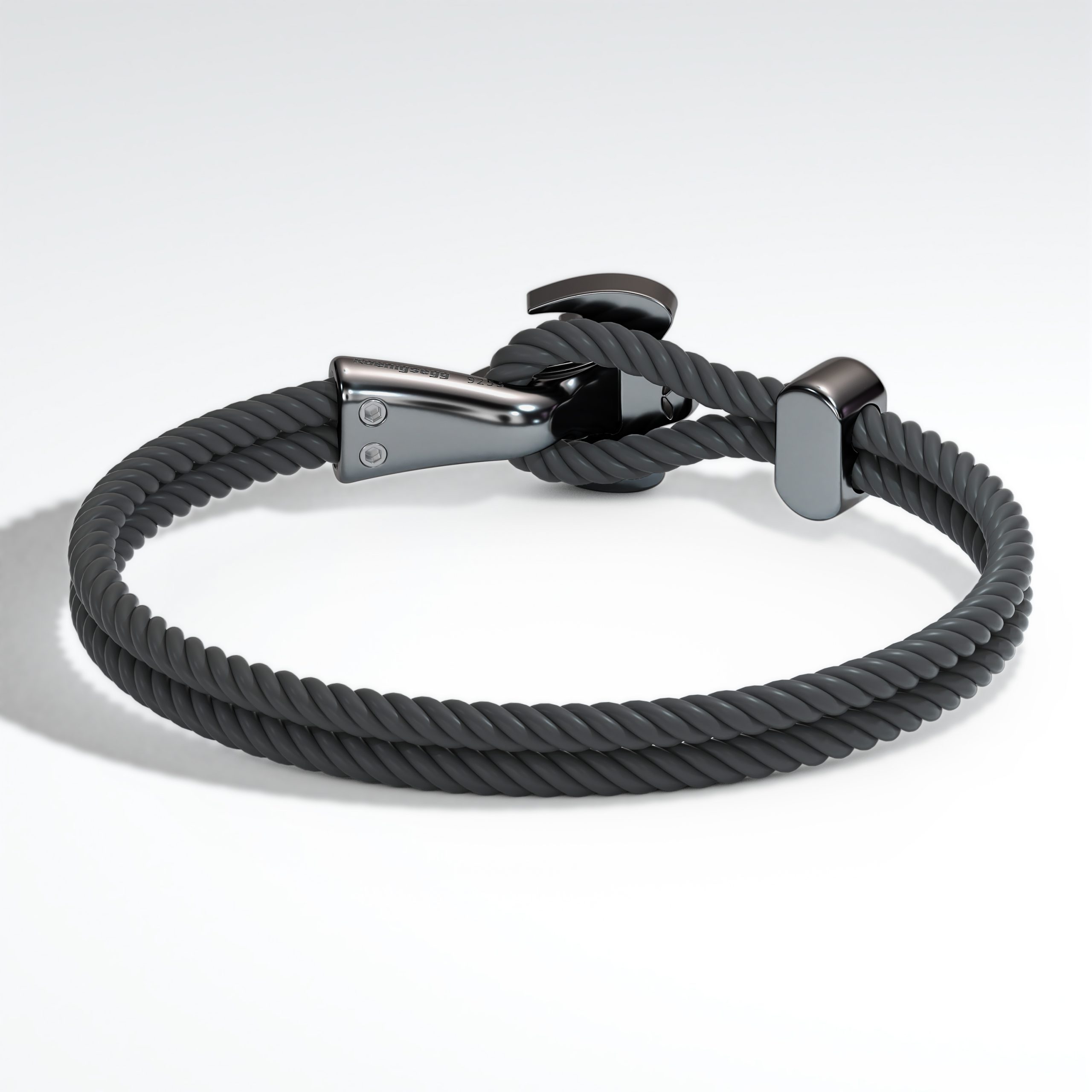 Ghost Braided Blacelet - Oxidized Silver | Koenigsegg Gear