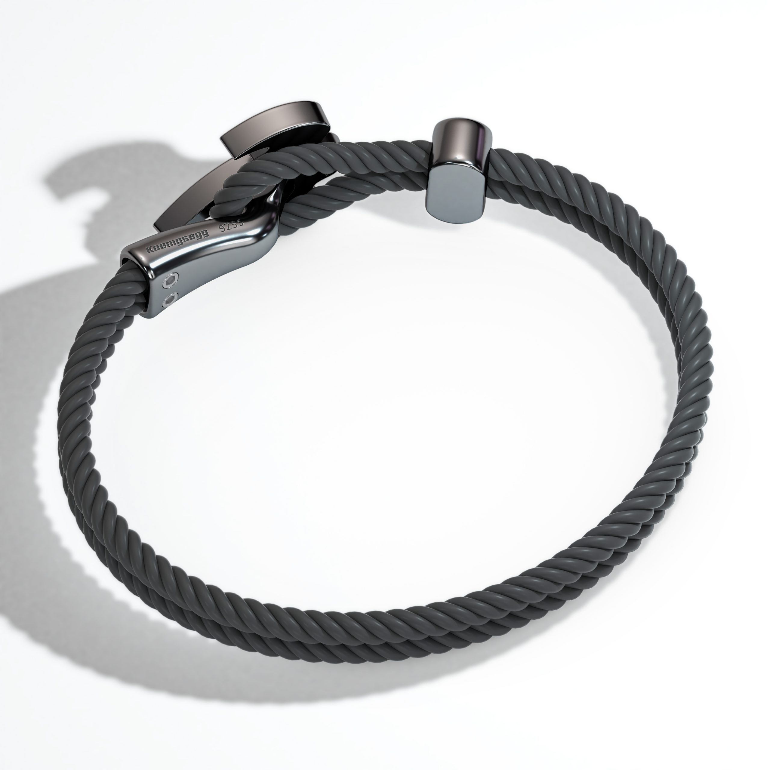 Ghost Braided Blacelet - Oxidized Silver | Koenigsegg Gear